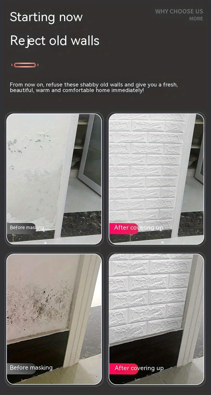 3d wall foam self waterproof moisture - Temu Denmark