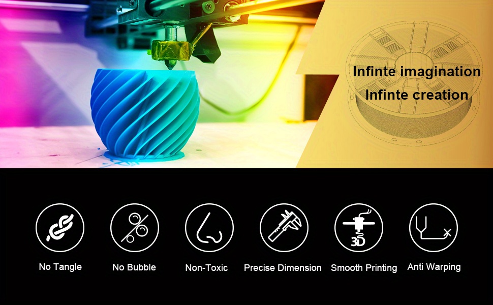 Shiny Multicolor Pla 3d Printer Filament Spool (2.2lbs) - Temu Australia