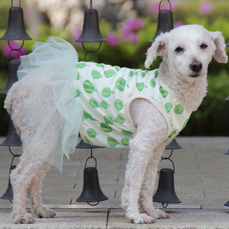 1pc cute fruit graphic dress breathable dog loungewear for summer party ...
