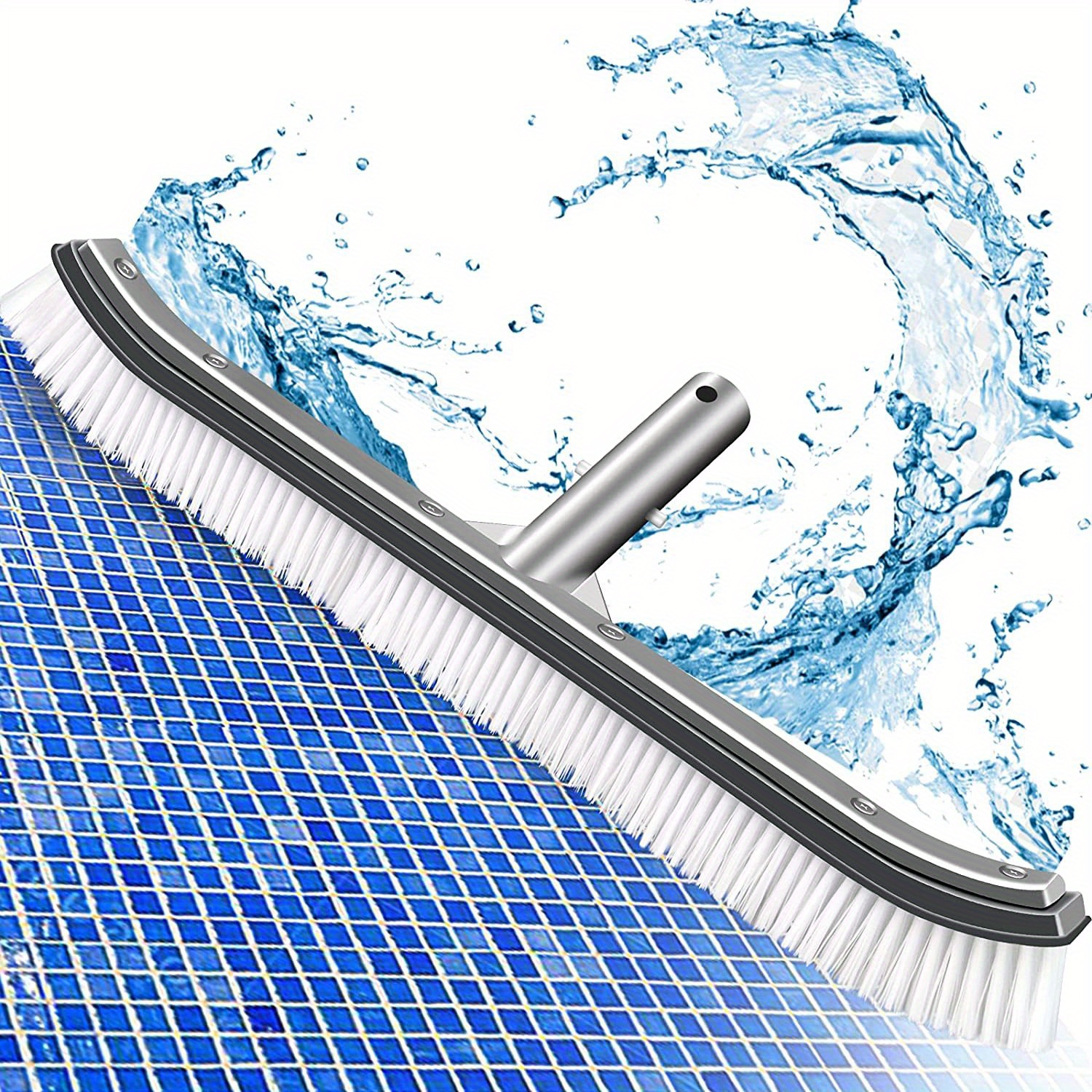 Swimming Pool Wall Tile Brush Aluminum Back Cleaning Brush - Temu