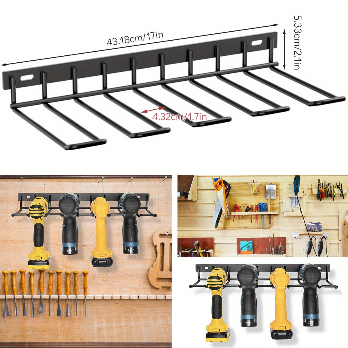 Maximize Your Tool Storage With This Heavy Duty Wall Mounted Power Tool ...