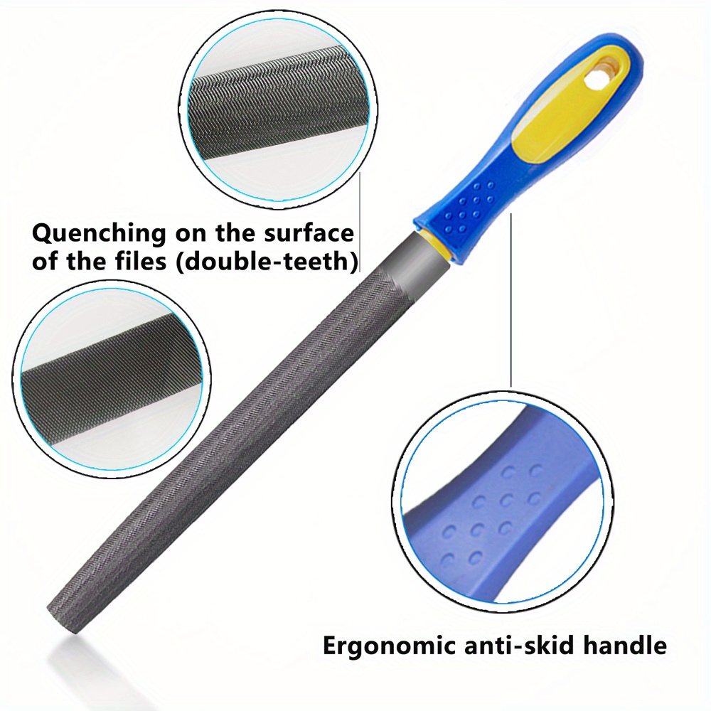 Heavy Duty File Set Flat/round/half Round High Carbon - Temu