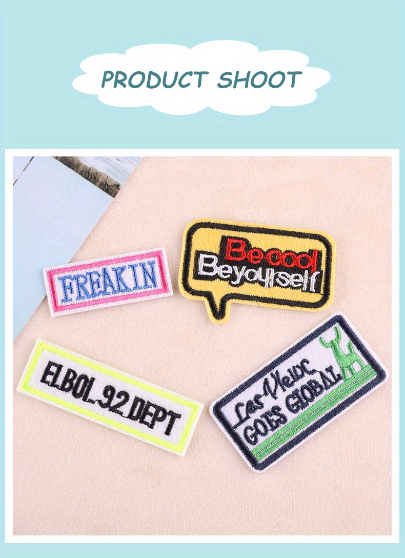 Embroidery Rectangular Letter Patches Boys Clothing Coat - Temu Australia