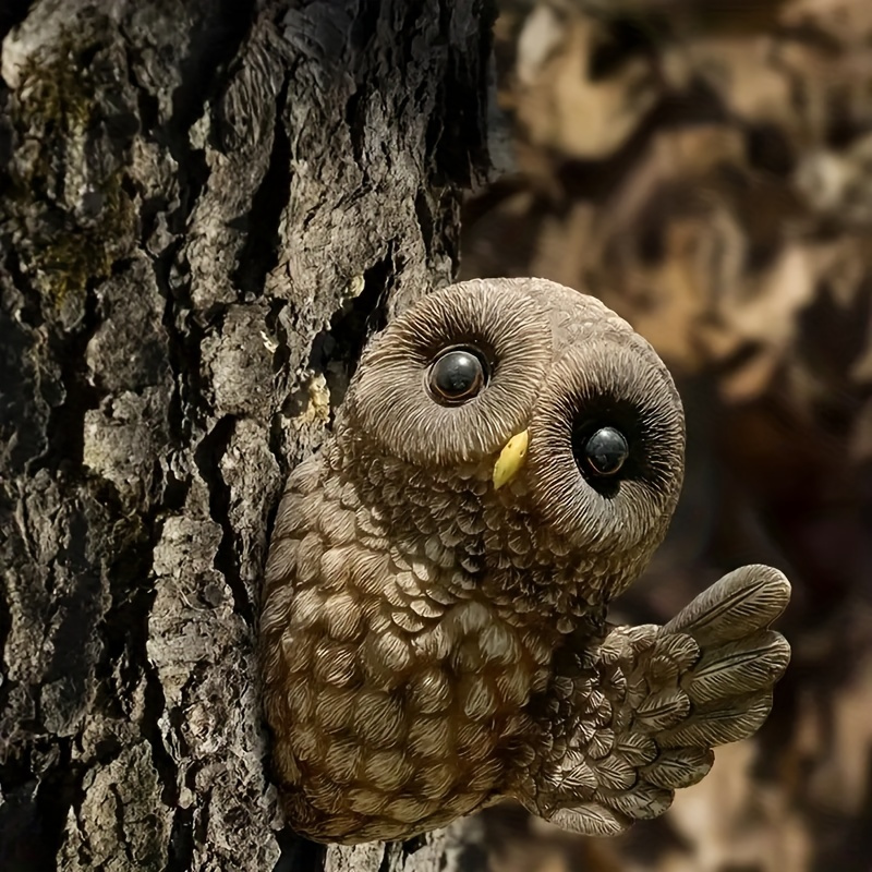 1pc Owl Tree Hugger Owl Waving Wings Wall Tree Hanging - Temu Netherlands