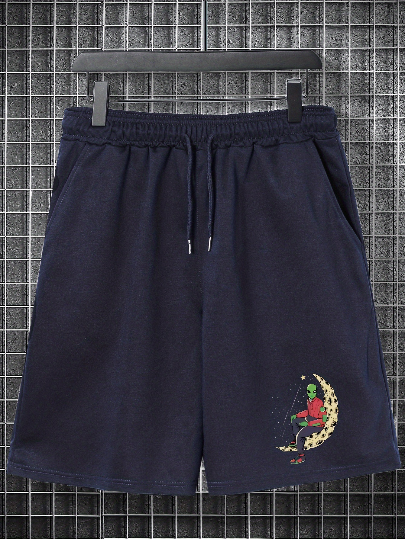 " Moon" Graphic Men's Plus Size Drawstring Stretchy - Temu Philippines