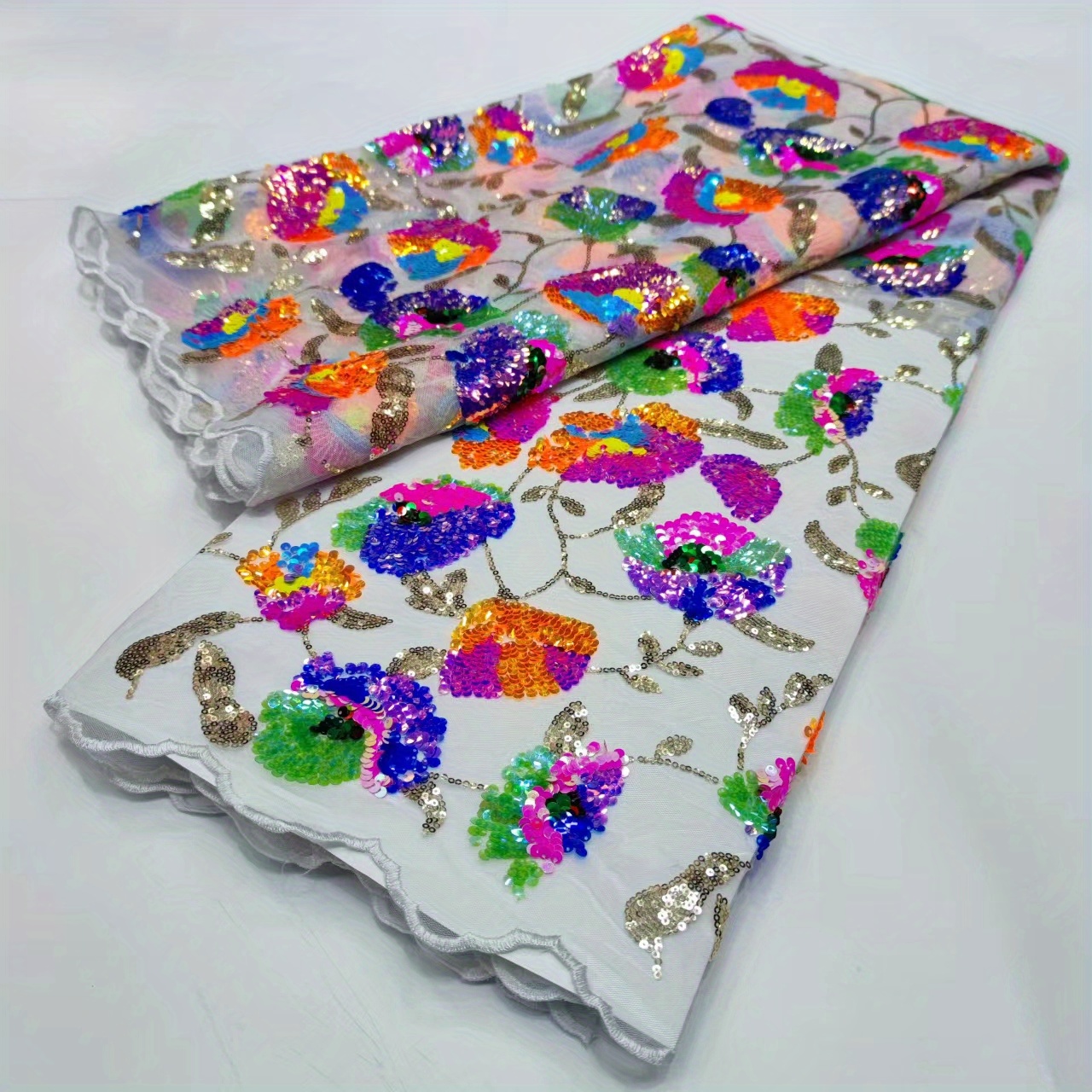 Spot Bead Embroidery Colorful Multi color Sequin Cloth - Temu Australia