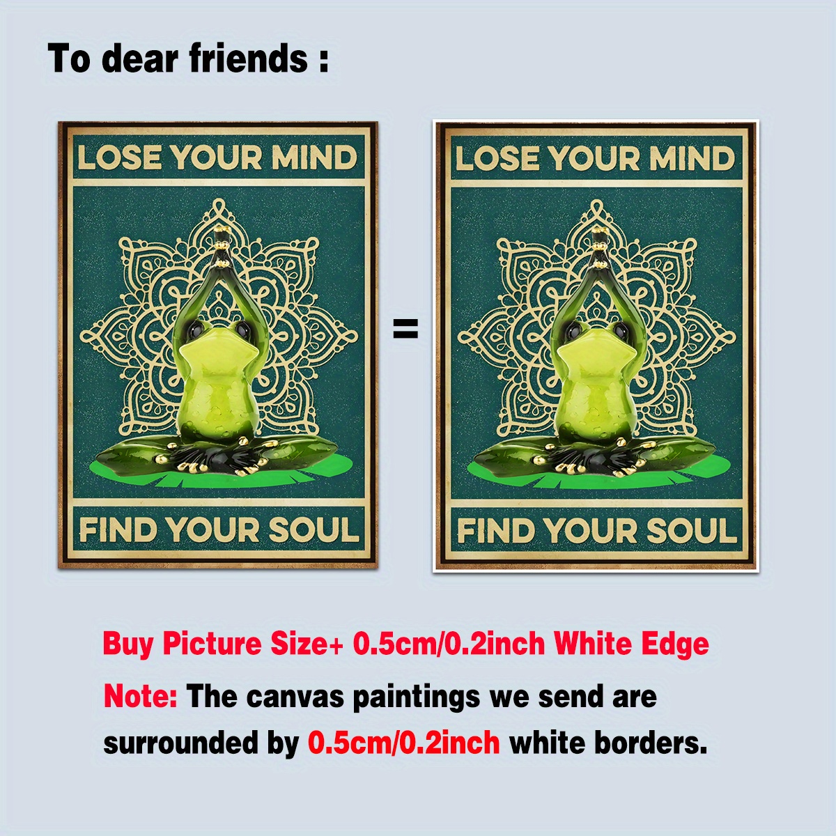 Modern Home Decor Yoga Frog Poster Lose Your Mind Find Your - Temu ...