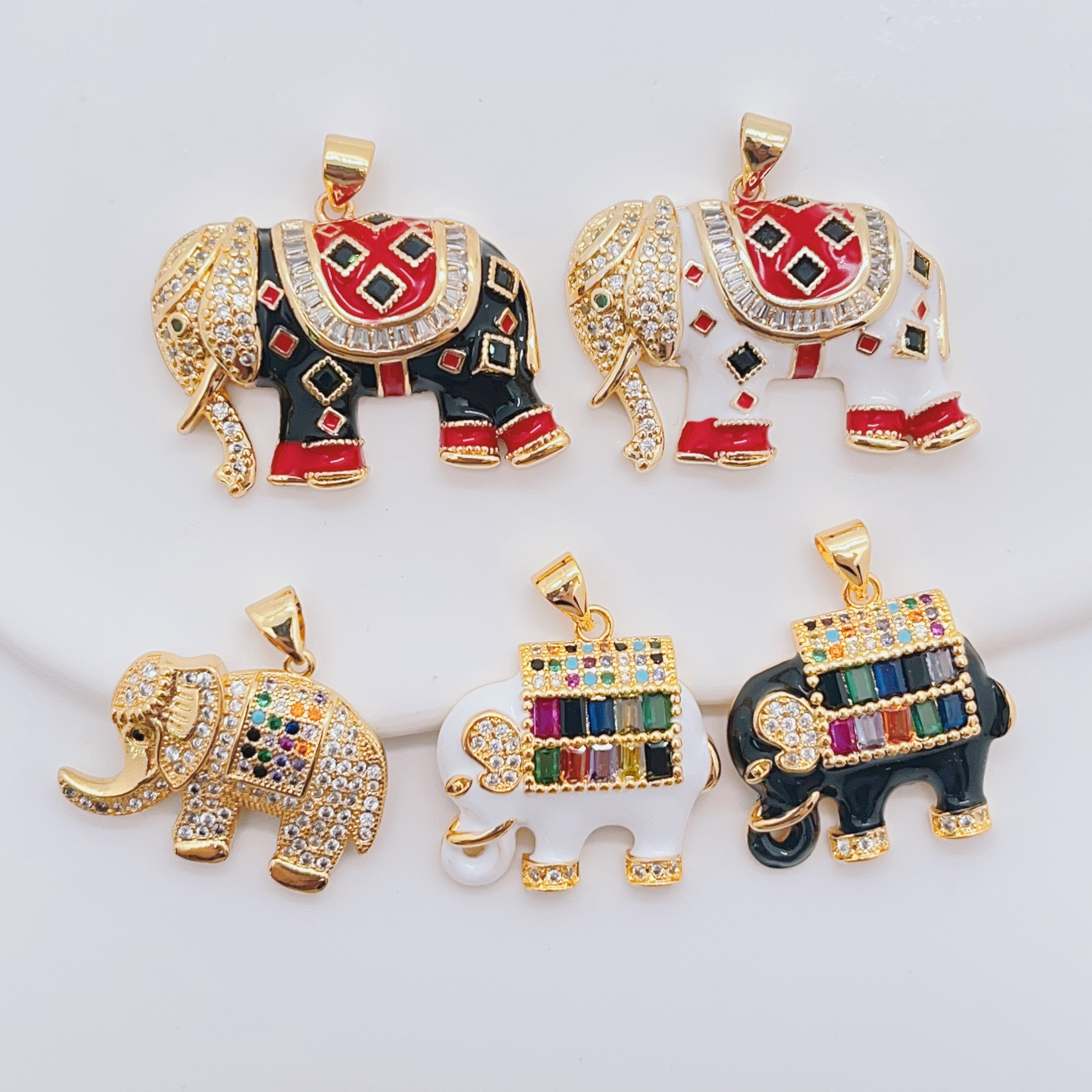 hot selling elephant shape pendant inlaid - Temu Canada