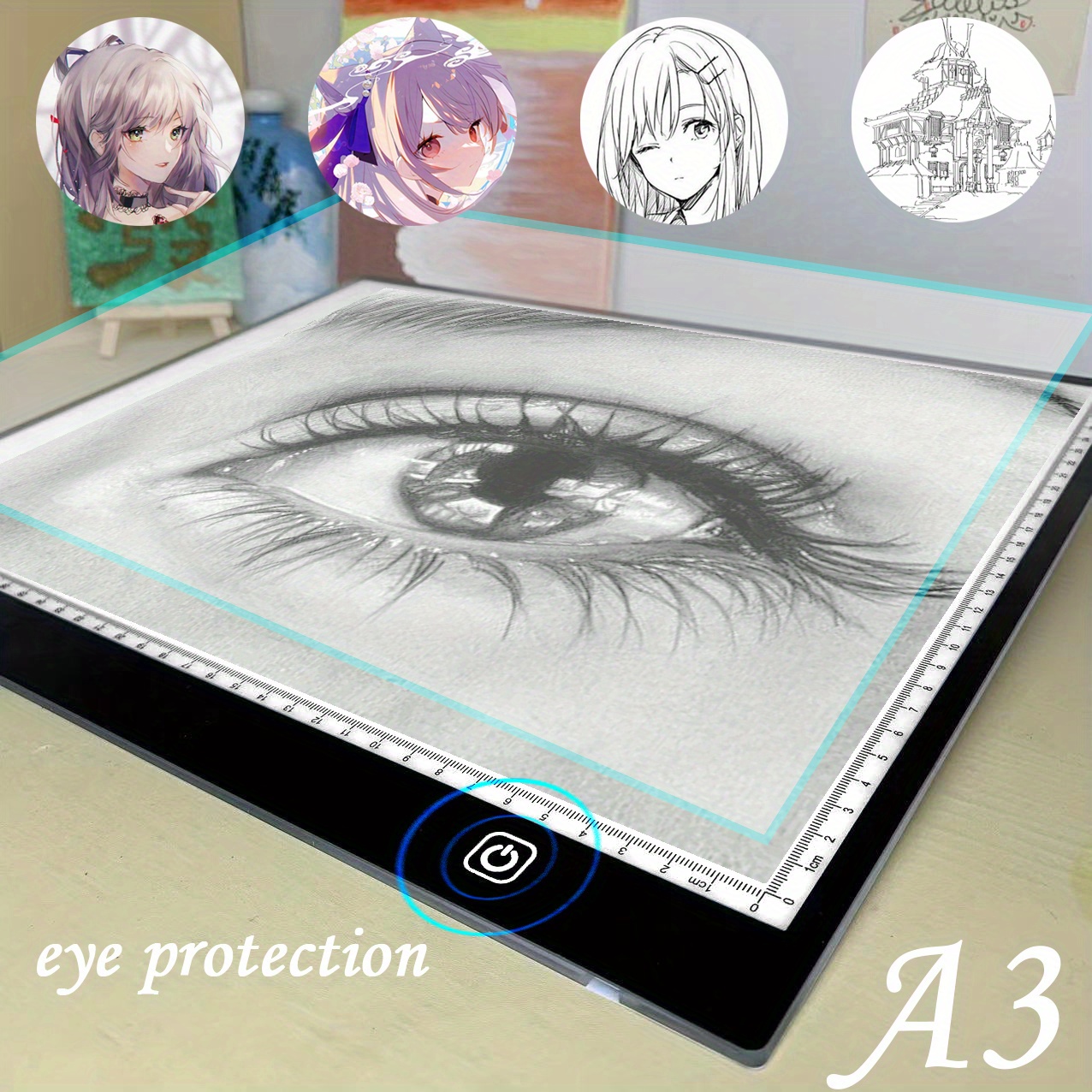 A3 Black Box Scale Cartoon Anime Drawing Diy Drawing Board - Temu