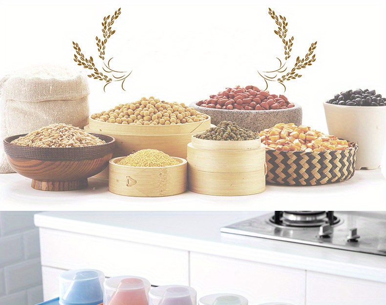 Rice Bucket Portable Transparent Cereal Storage Container - Temu Norway