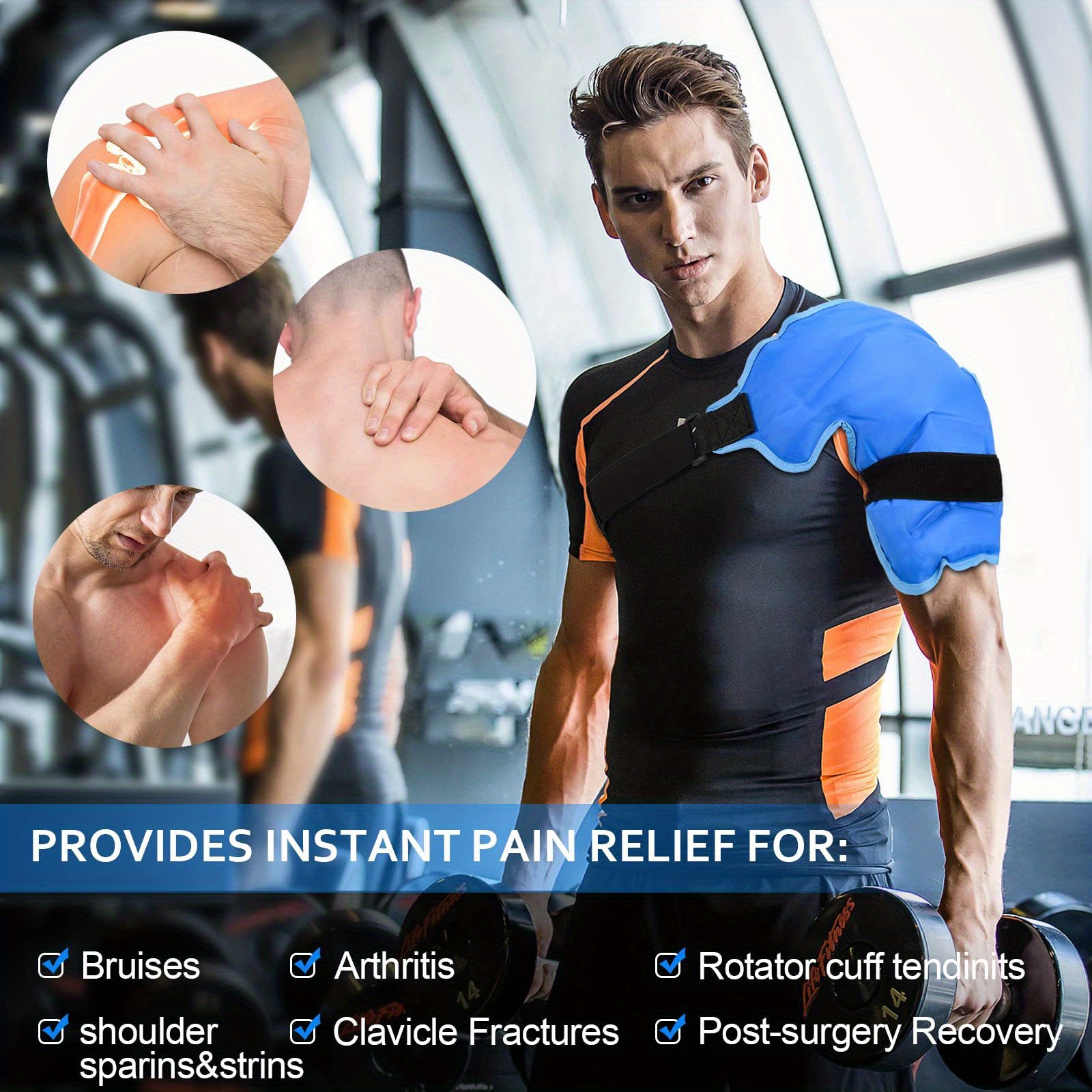 Shoulder Ice Pack Rotator Cuff Cold Therapy Reusable Ice - Temu Ireland