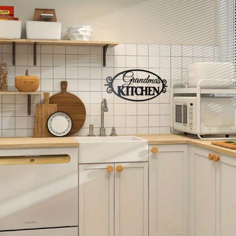 Grandma's Kitchen Family Signs Home Metal Wall Decor Black - Temu ...