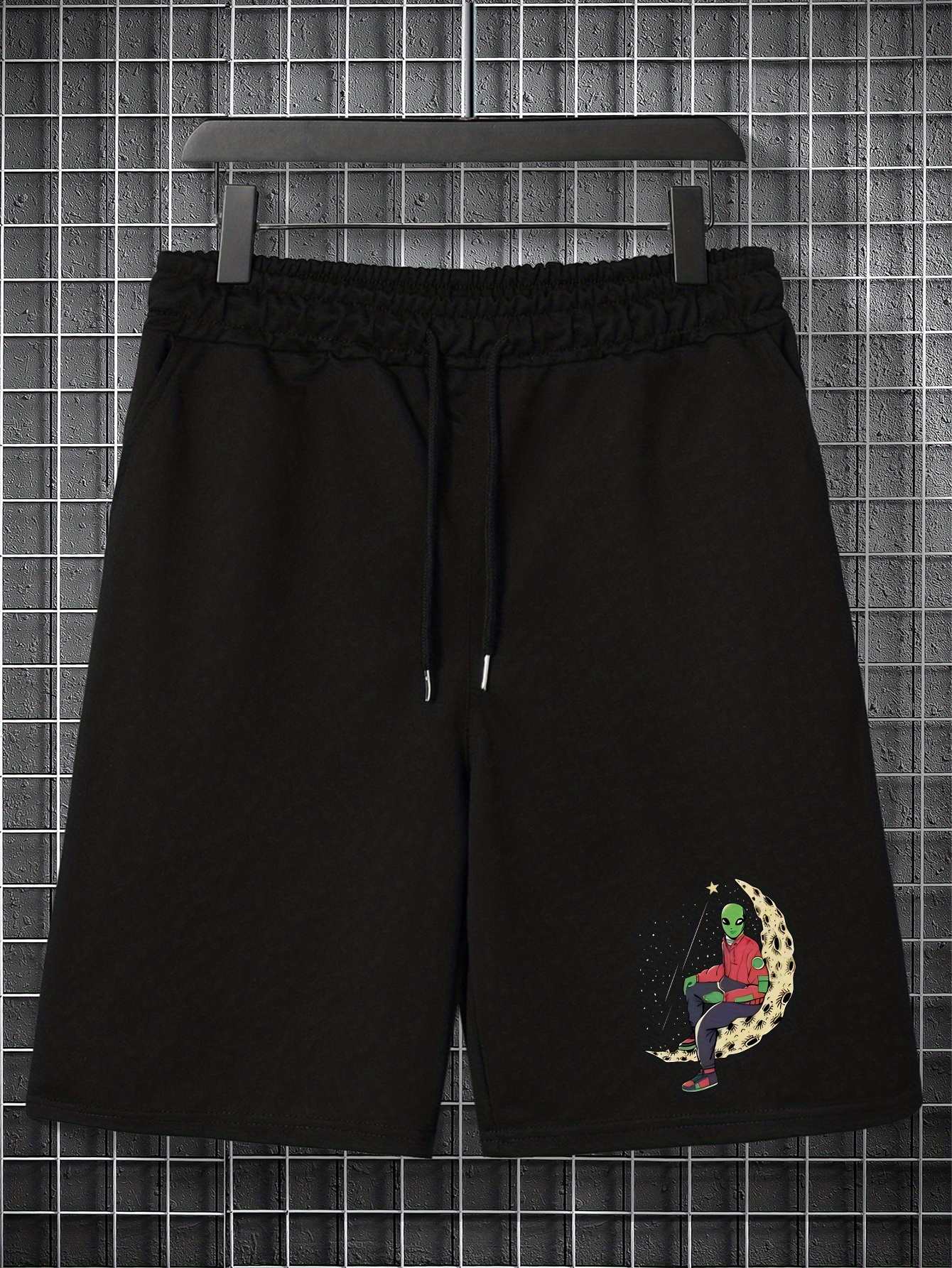 " Moon" Graphic Men's Plus Size Drawstring Stretchy - Temu Philippines