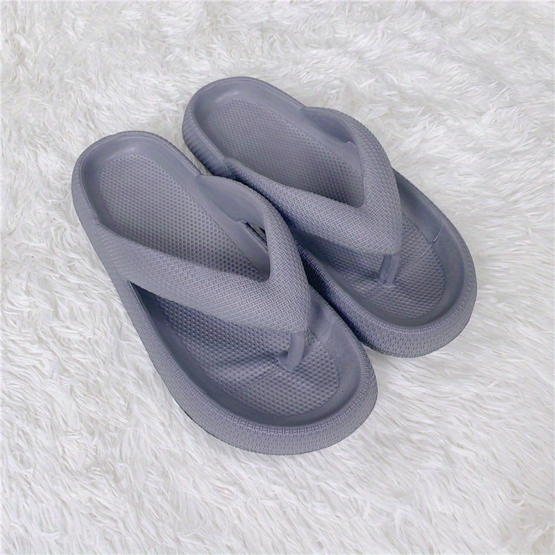 Women's Pillow Flip Flops Solid Color Soft Sole Wear - Temu United Kingdom