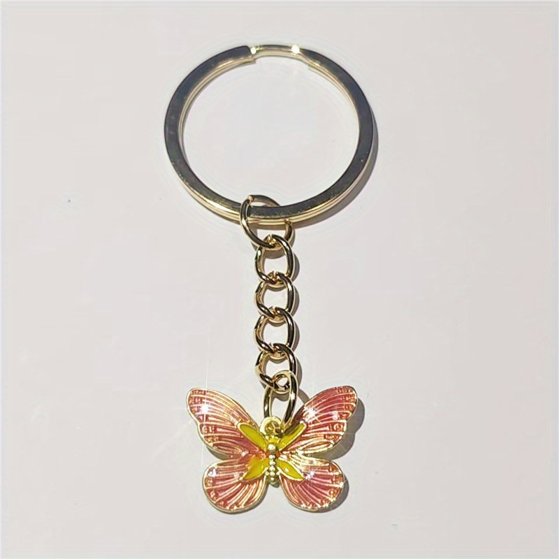 butterfly keychain cute animal metal key ring purse bag - Temu Australia