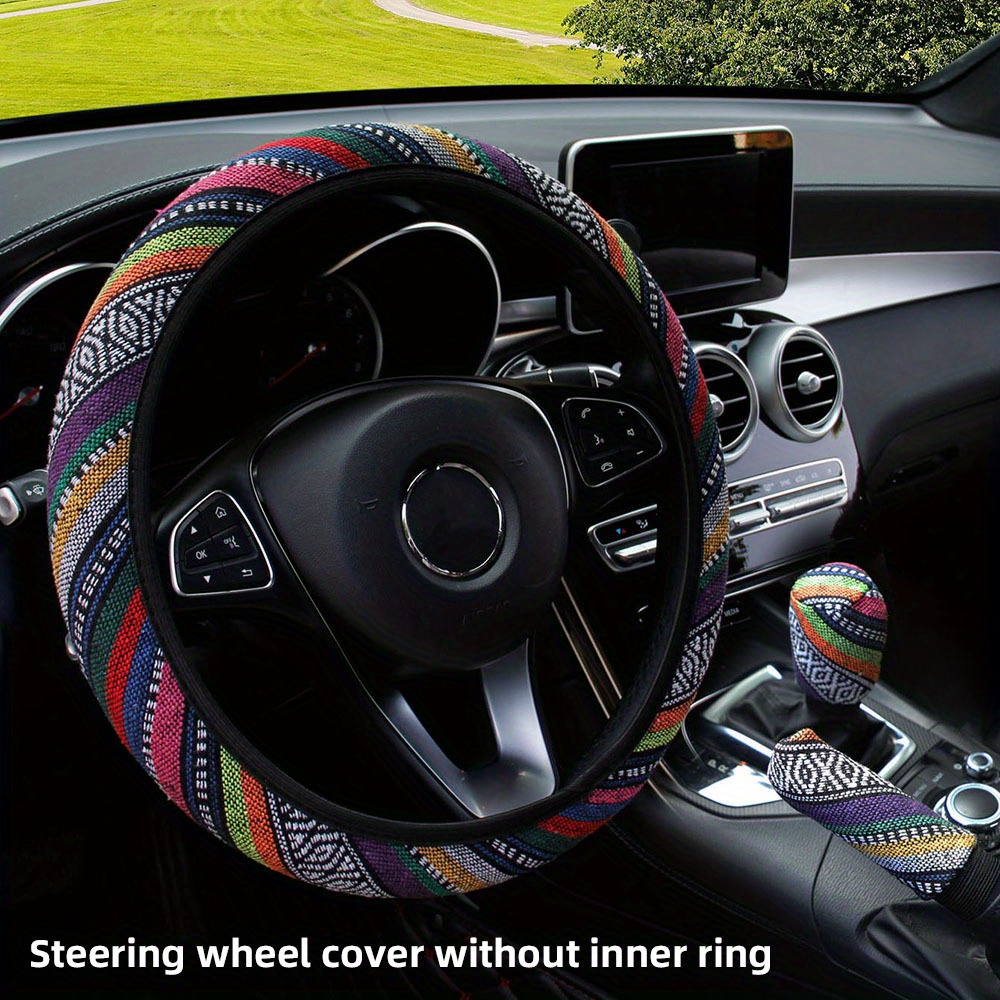 breathable comfortable linen bohemian style car steering Temu