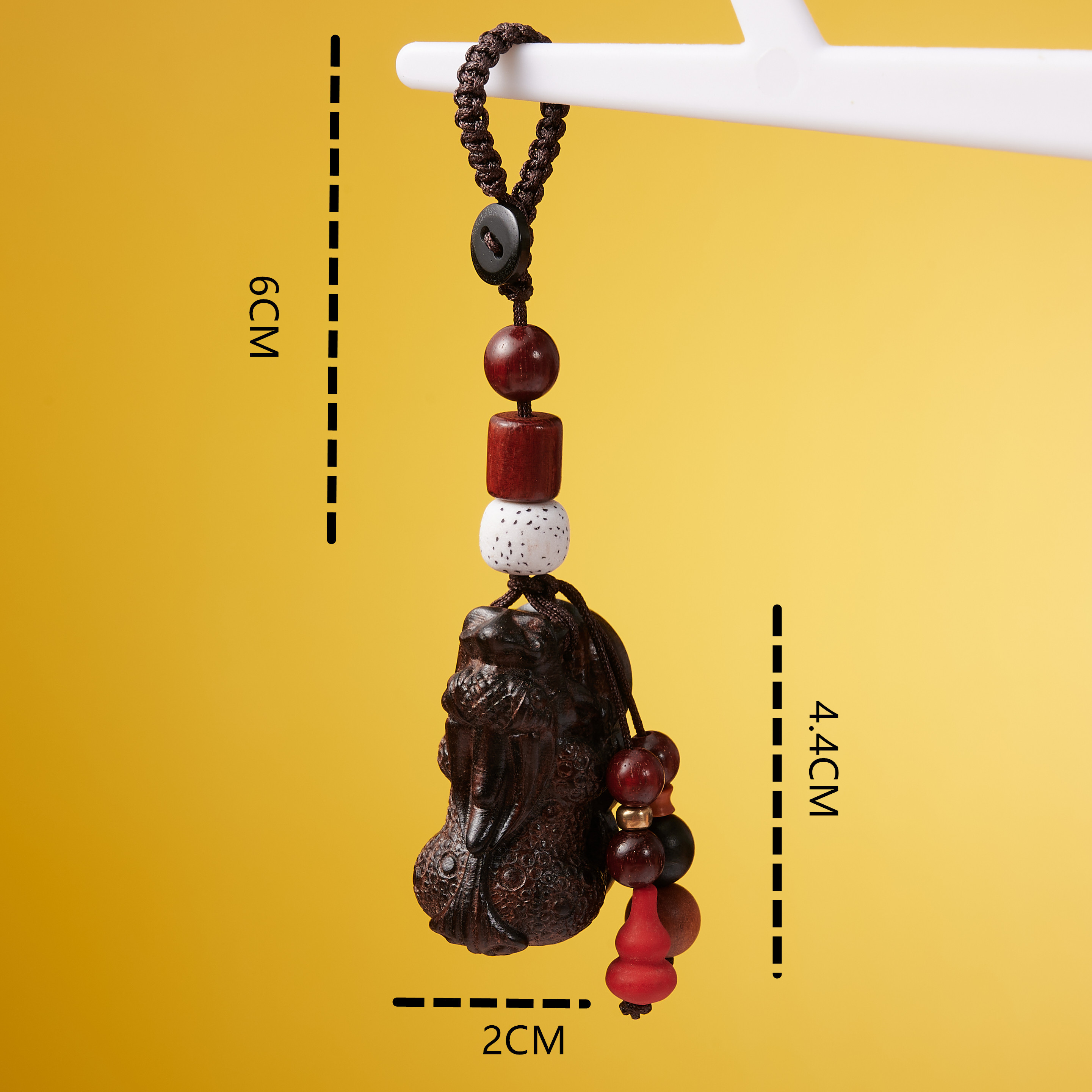 Black Sandalwood Pixiu Car Keychain For Men Hand Woven Pendant For Men ...