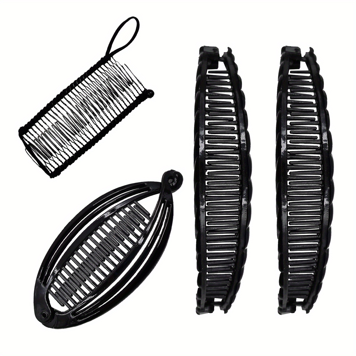 Banana Shape Hair Clips Vintage Combs Tool For Thick Curly Hair ...