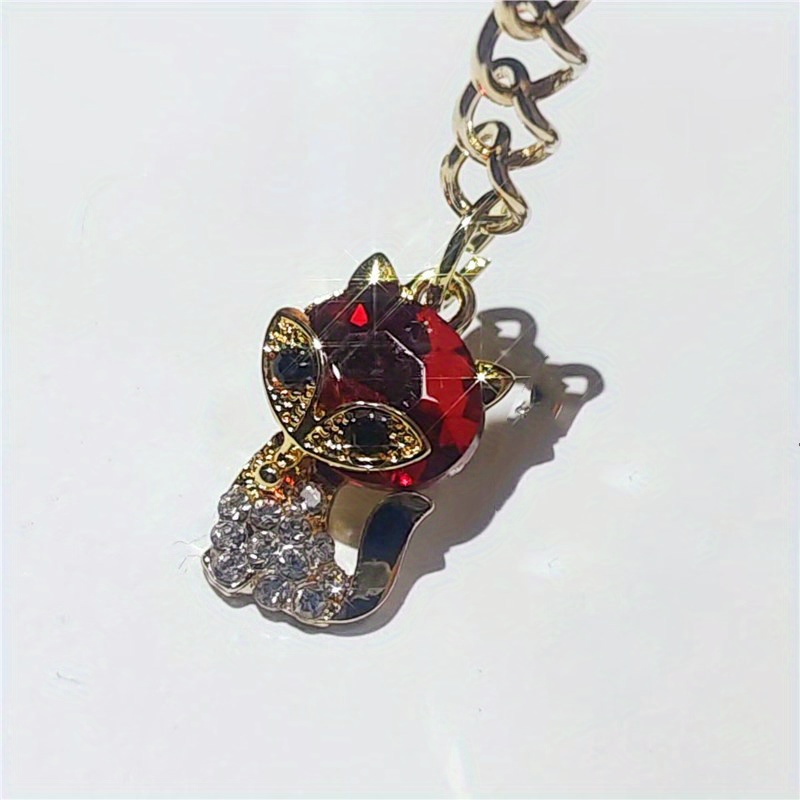 fox keychain cute animal metal key ring purse bag - {region_name}