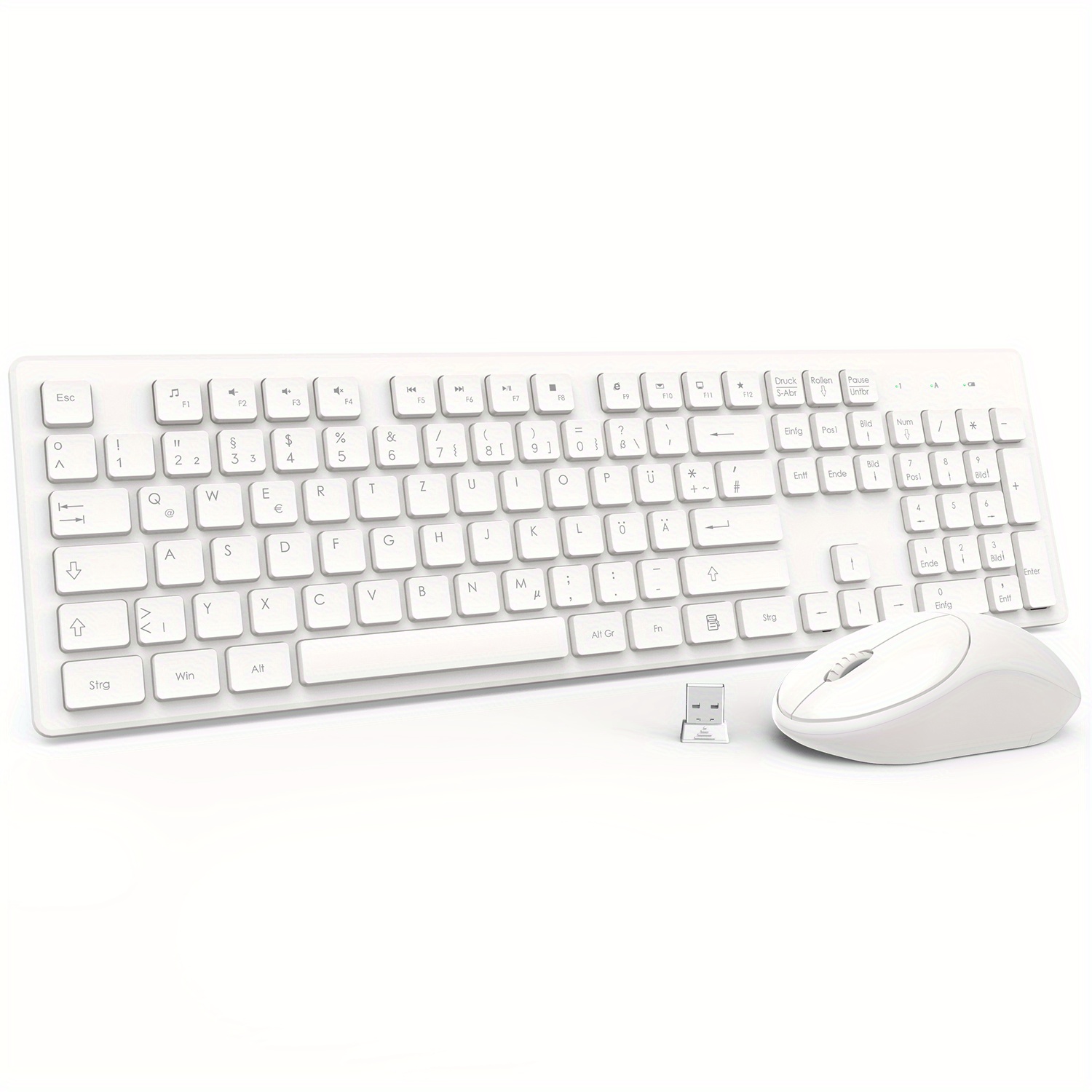 De 표준 무선 키보드 및 마우스 세트 24g 무선 Usb 인체 공학적 마우스 키보드 세트 105 키 Pc Temu