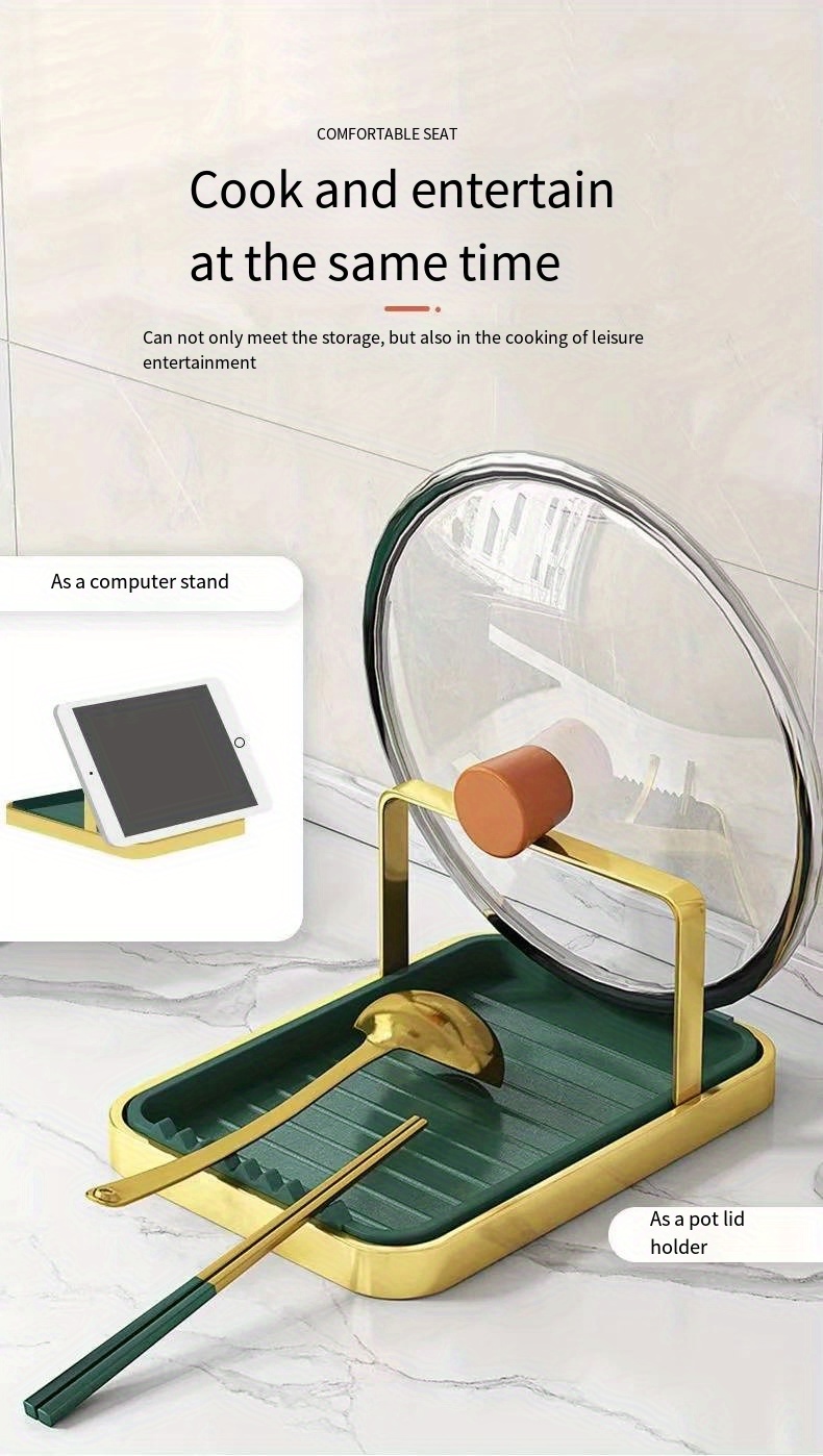 Light Luxury Pot Cover Rack Punch Free Countertop - Temu Canada