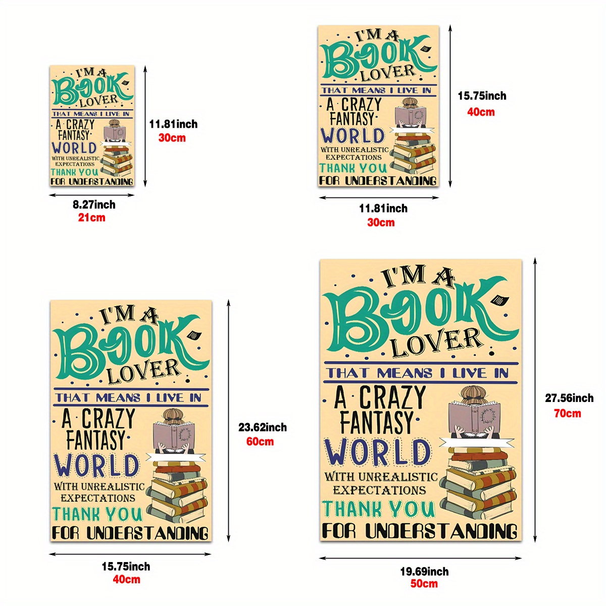 'm a book lovers pictures wall decor a girl books - Temu