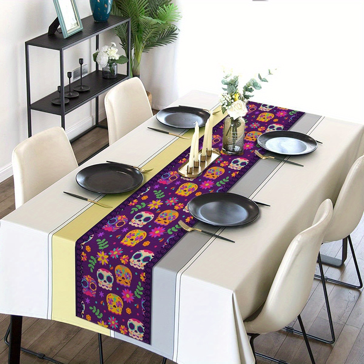Mexican Style Table Runner Cinco De Mayo Day Dead Fiesta - Temu United ...