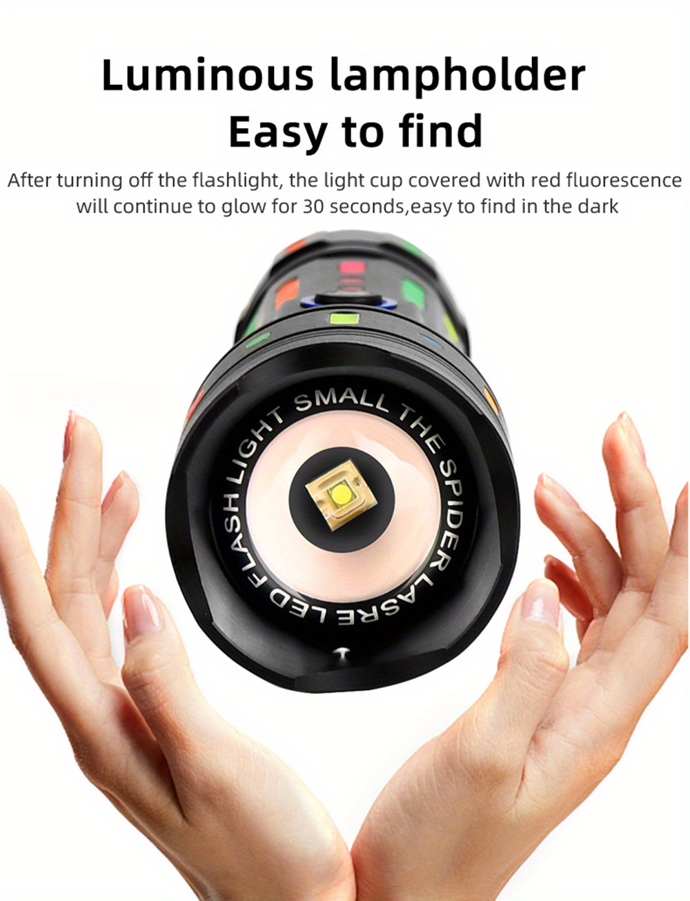 Super Bright Tactical Flashlight Fluorescent Absorbing Film - Temu