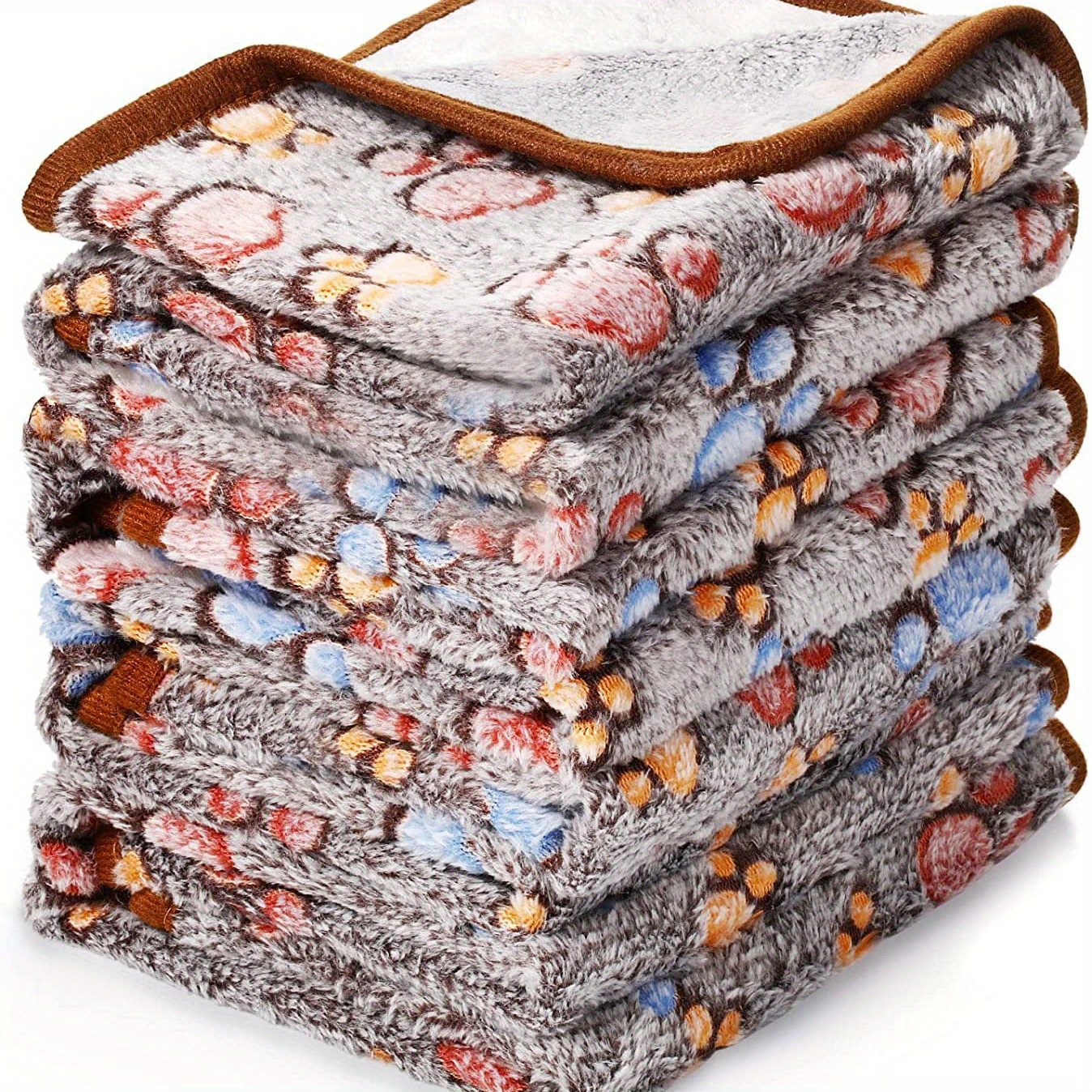 Soft Warm Coral Fleece Pet Blanket Paw Perfect - Temu United Kingdom