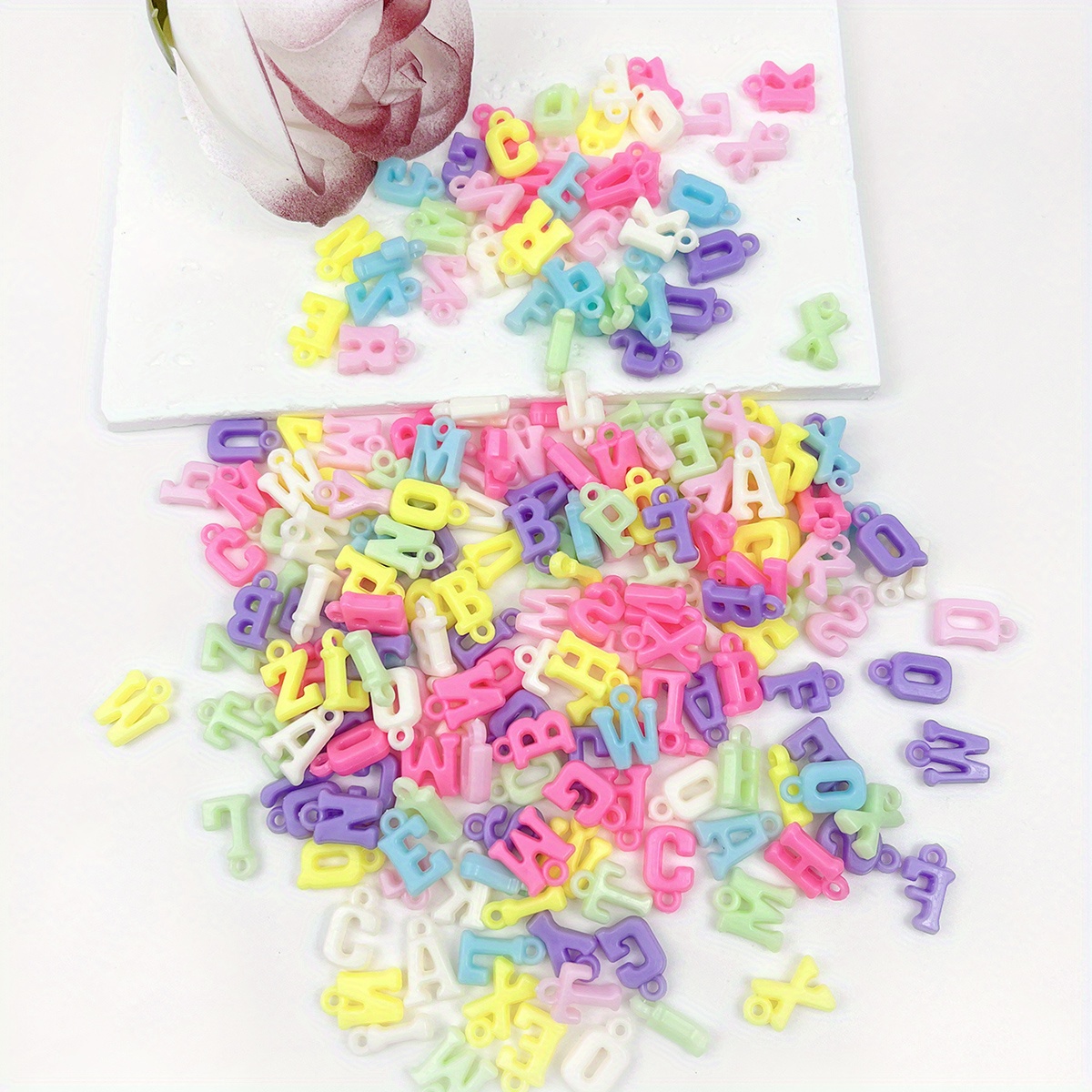 200pcs Colorful 26 English Letters Design Pendant For Diy - Temu New ...