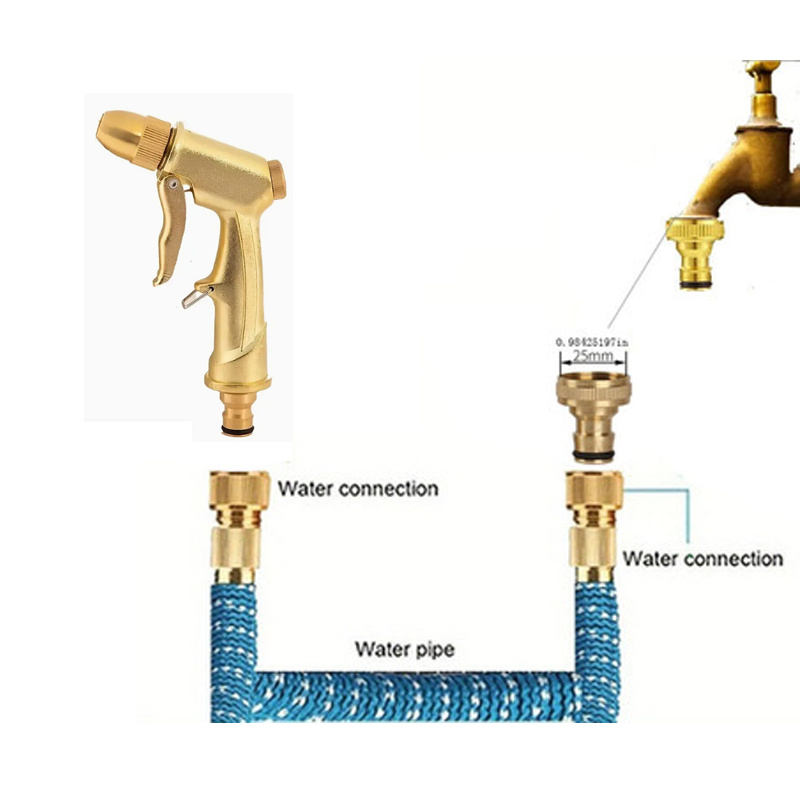 Garden Hose Set Expandable Water Hose Spray Gun Rubber - Temu Australia