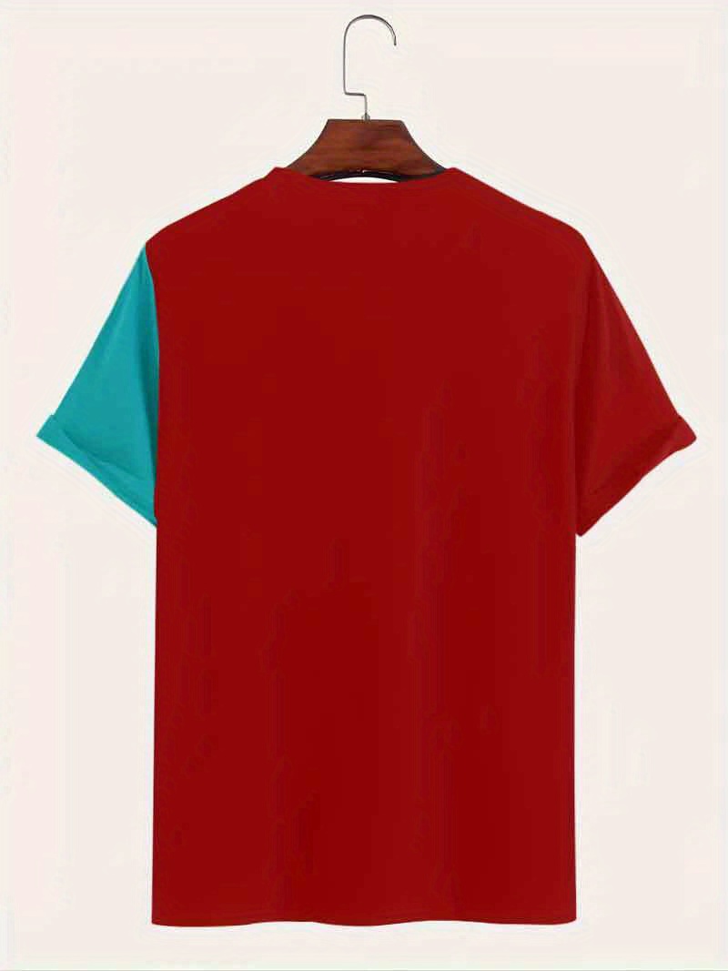 "god Got " Letter Pattern Print Men's Comfy Color Block T - Temu