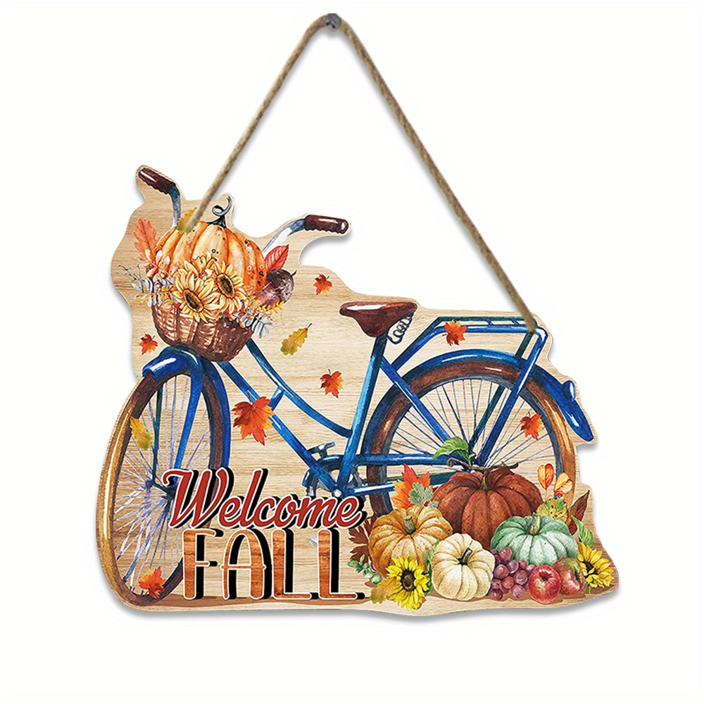 Fall Pumpkin Welcome Sign Wood Hello Sign Wooden Signs - Temu United