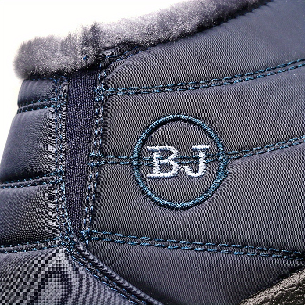 Mens Hiking Boots Warm Plush Lining Durable Non Slip Comfortable Snow ...