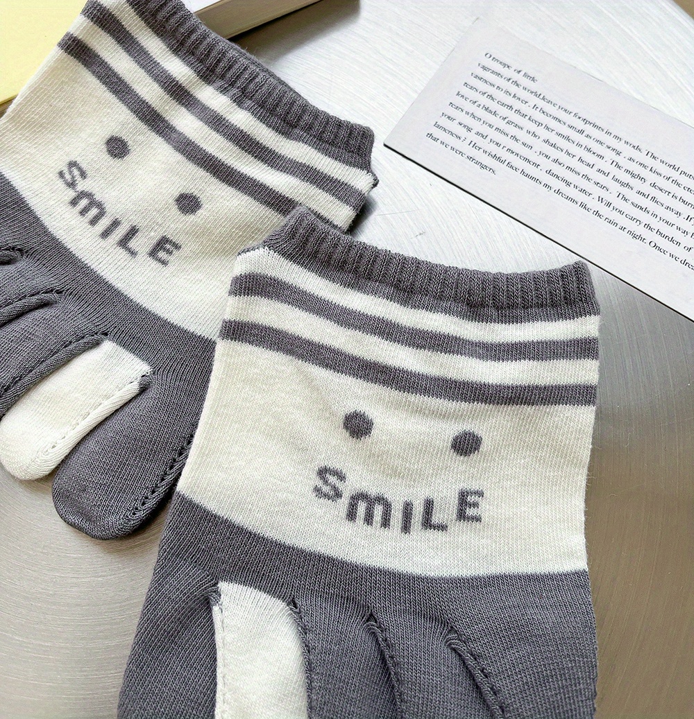 Men's Cotton Socks Five toe Socks Silicone Non slip Graphic - Temu ...