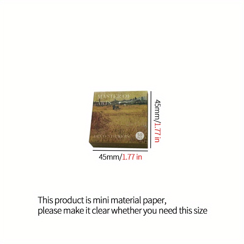 Mini Box Stickers Romantic Landscape Oil Painting Style - Temu United