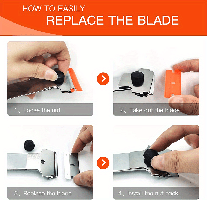 Blade Scraper Long Handled Scraper Tool 10 Extra Replacement - Temu