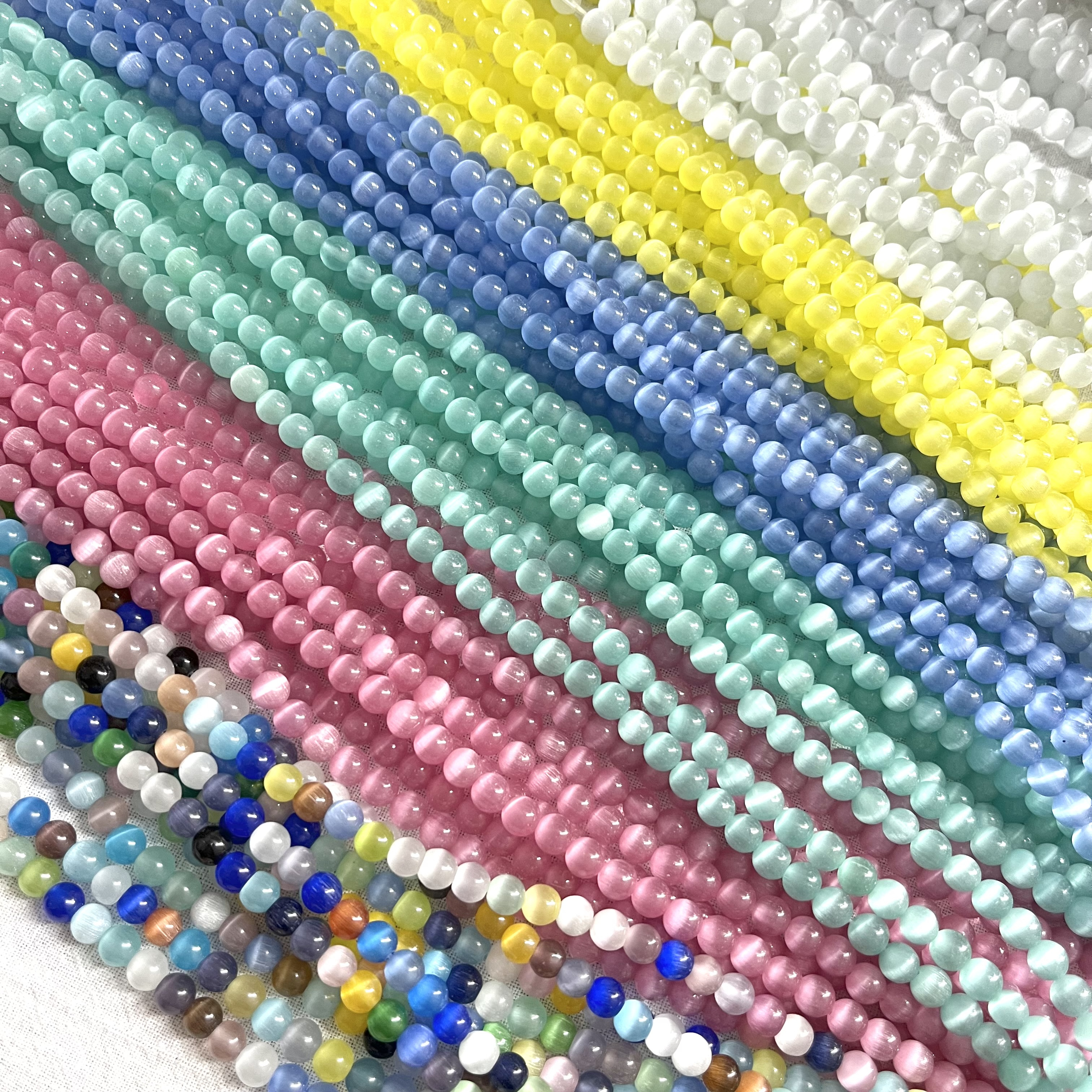 round cat bead colorful shiny loose beads diy - Temu Australia