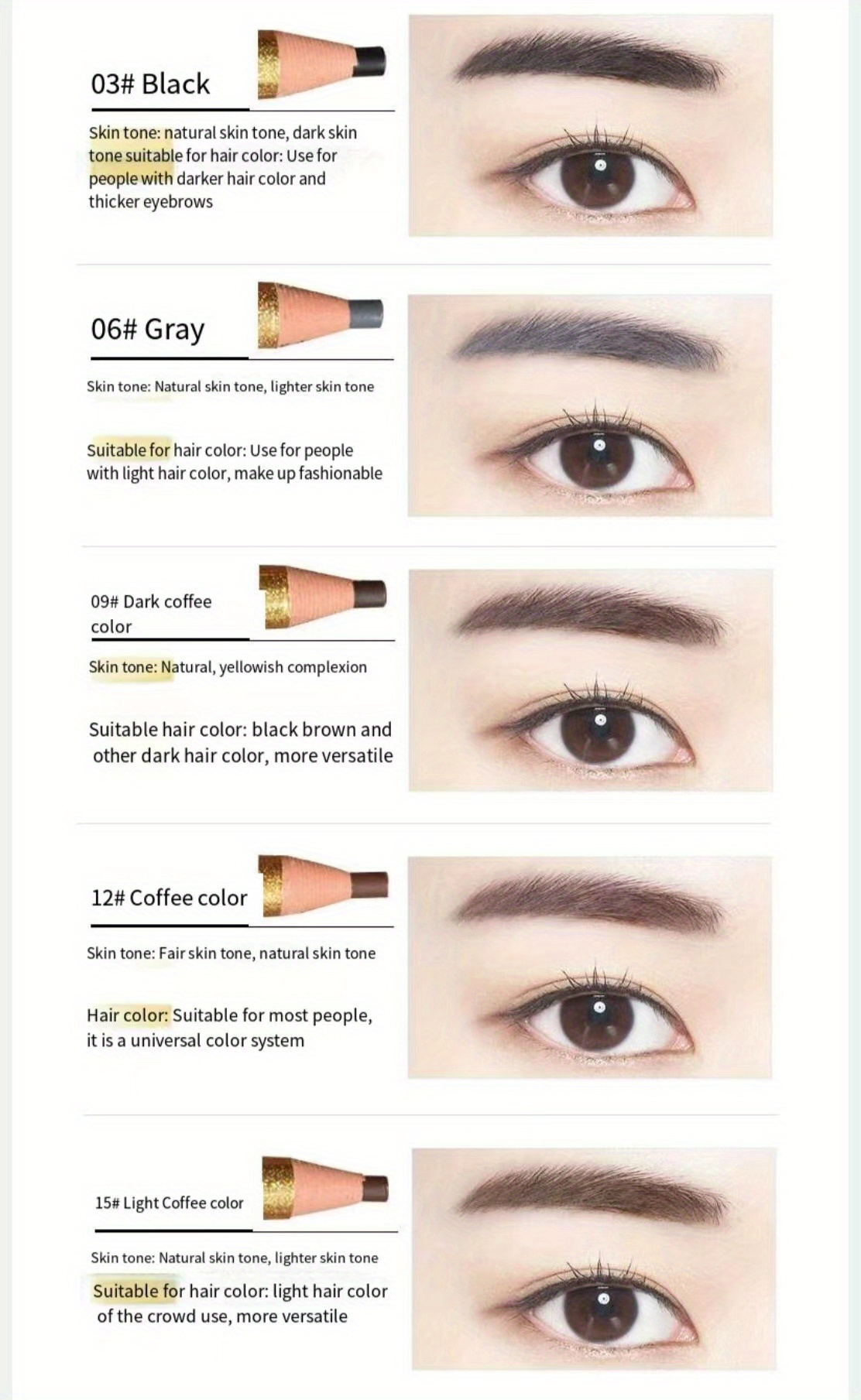 Tearing Eyebrow Pencil Laser Golden Eyebrow Applying Tear - Temu