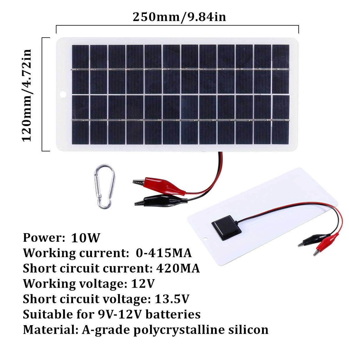 1pc 5w 4w 3w 2w 1w Portable Solar Panel Generator 5v 12v 18v Diy Cell ...