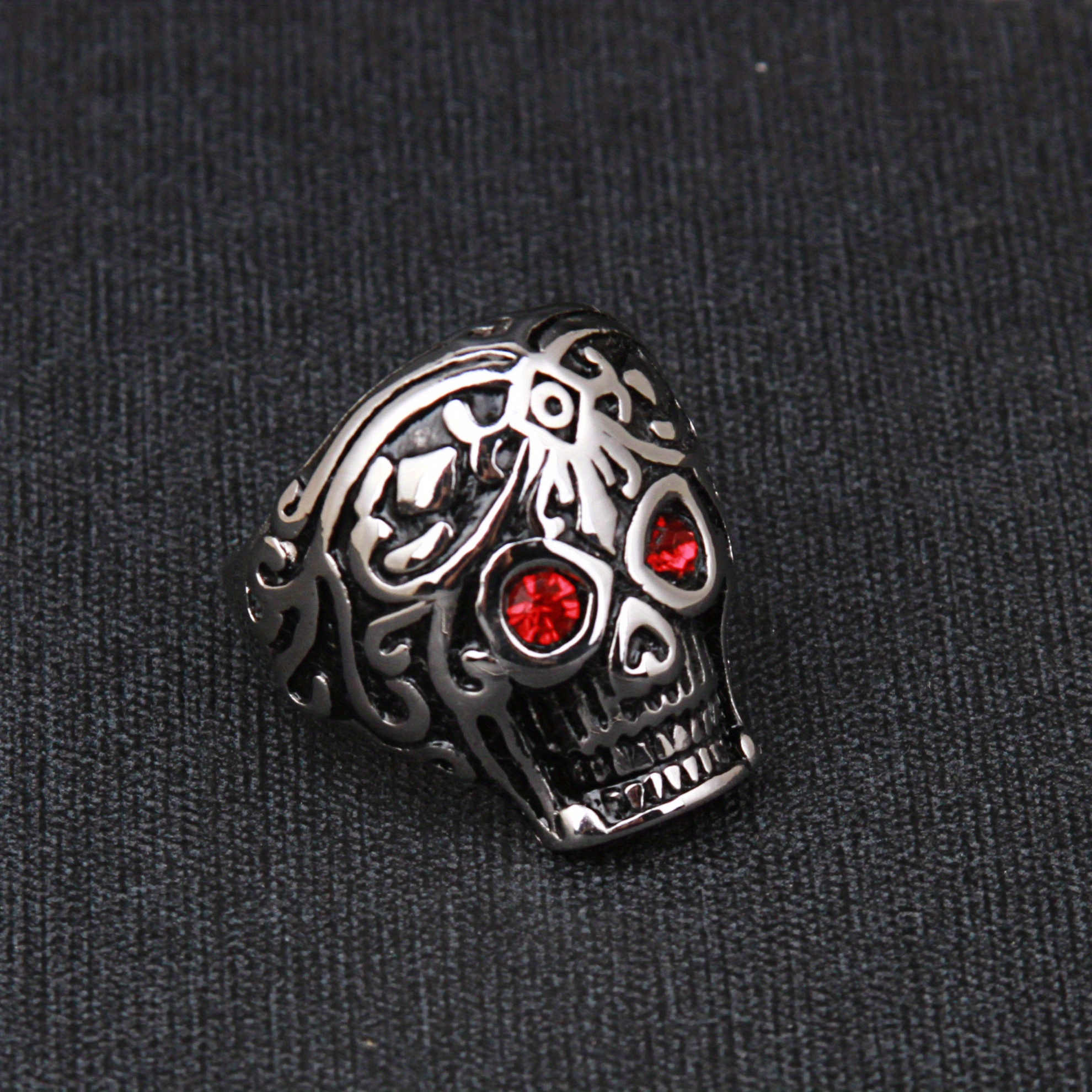 Retro Men's Ring Stainless Steel Skull Ring Vintage - Temu