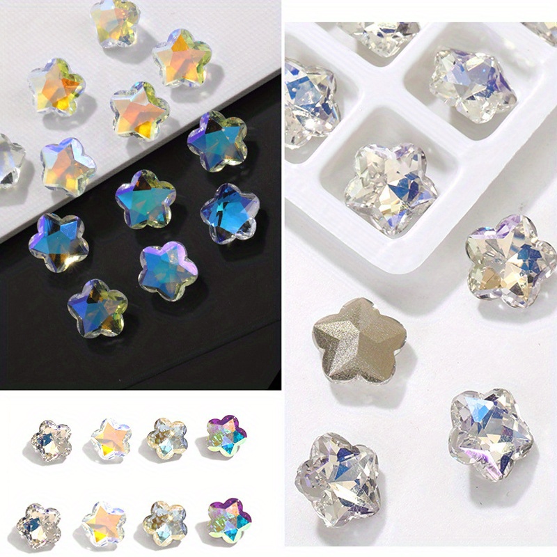 Pointed Back Rhinestones Iridescent Star shaped Face Gems - Temu United ...