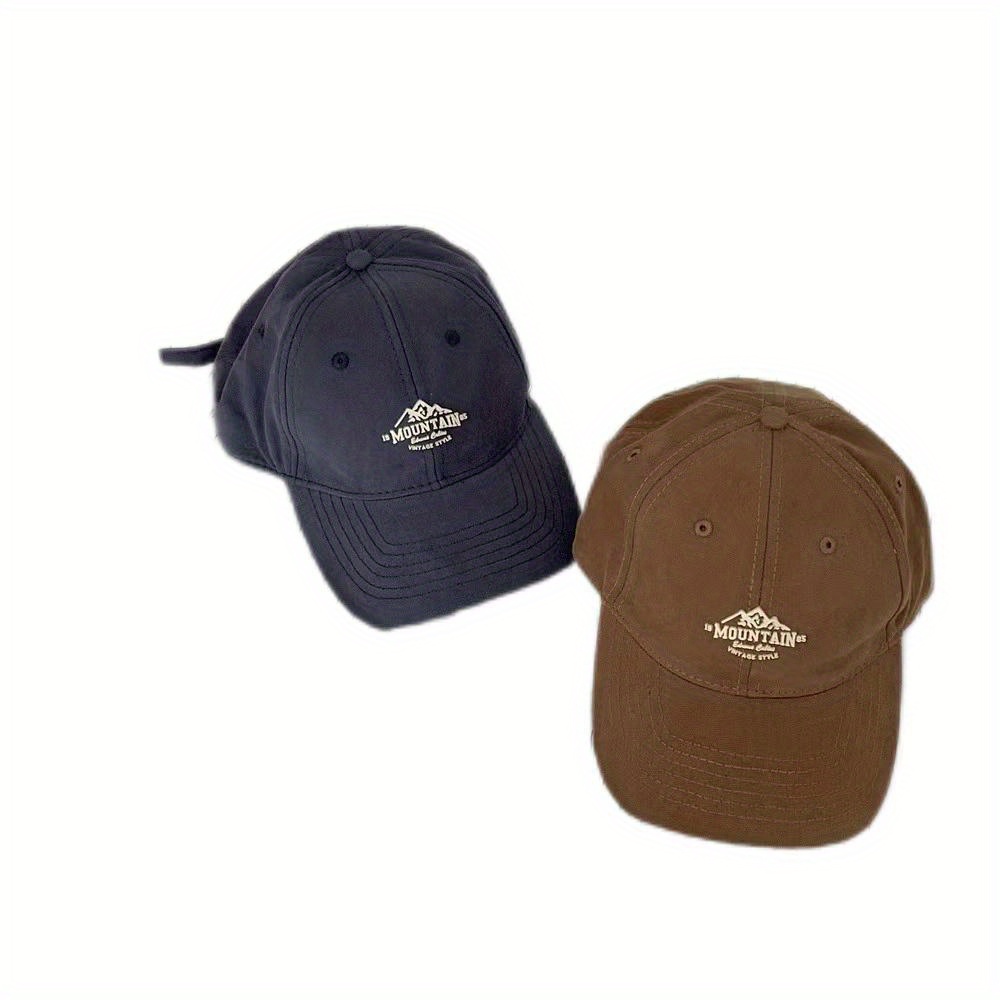 "mountain" letter patched baseball cap sunscreen adjustable - Temu Ireland