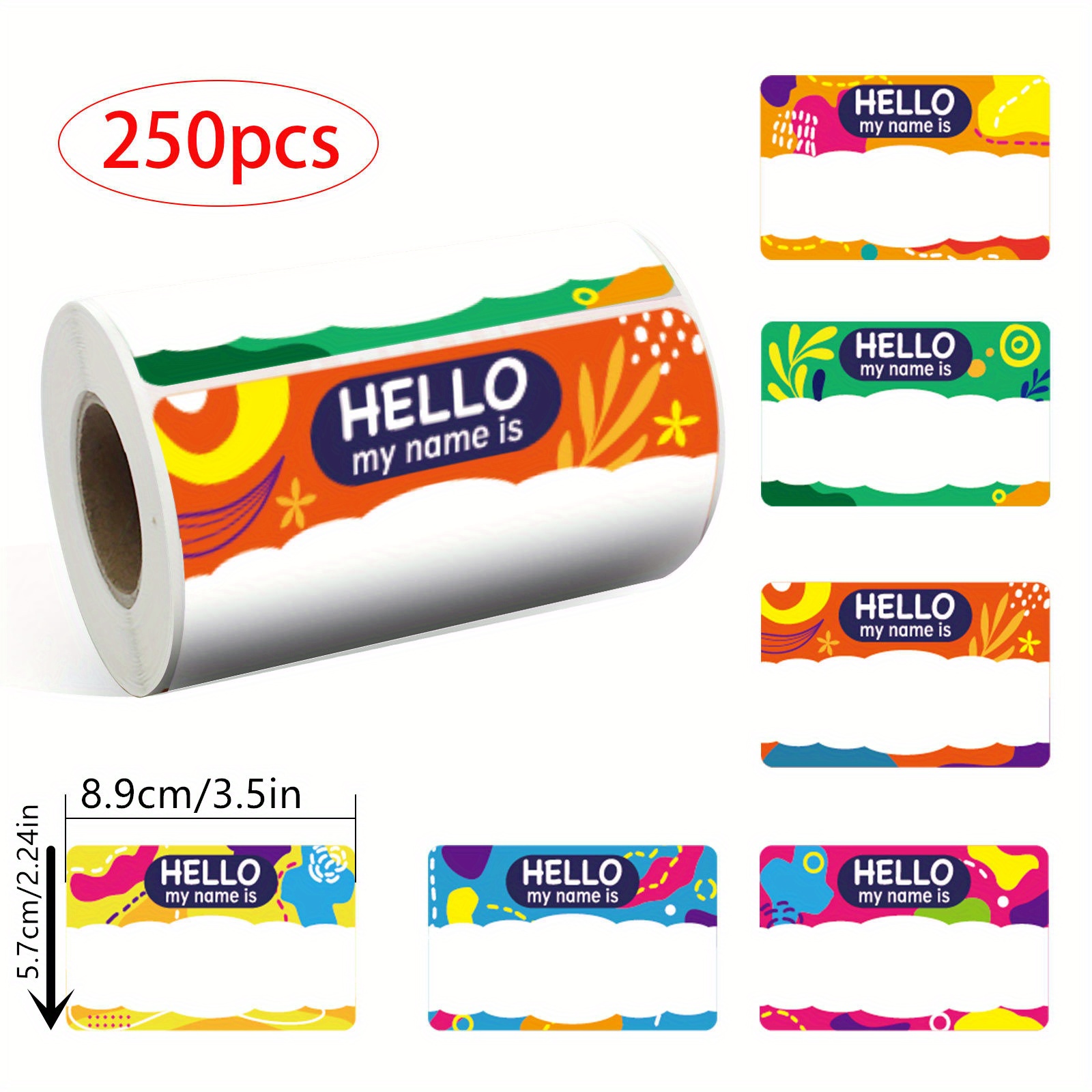 Glitter Hand Cloth Reusable Rectangle Name Sticker - Temu