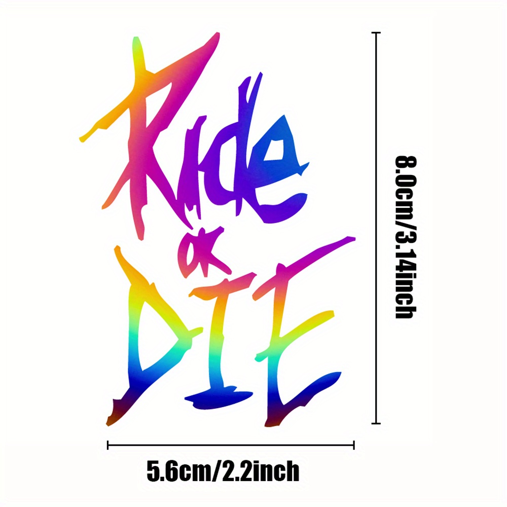 Ride Die Sticker Car Motorcycle Bicycle Waterproof Vinyl - Temu