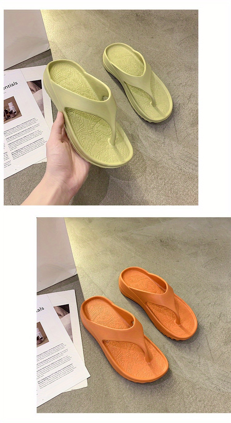 Women's Solid Color Flip Flops Casual Clip Toe - Temu Australia