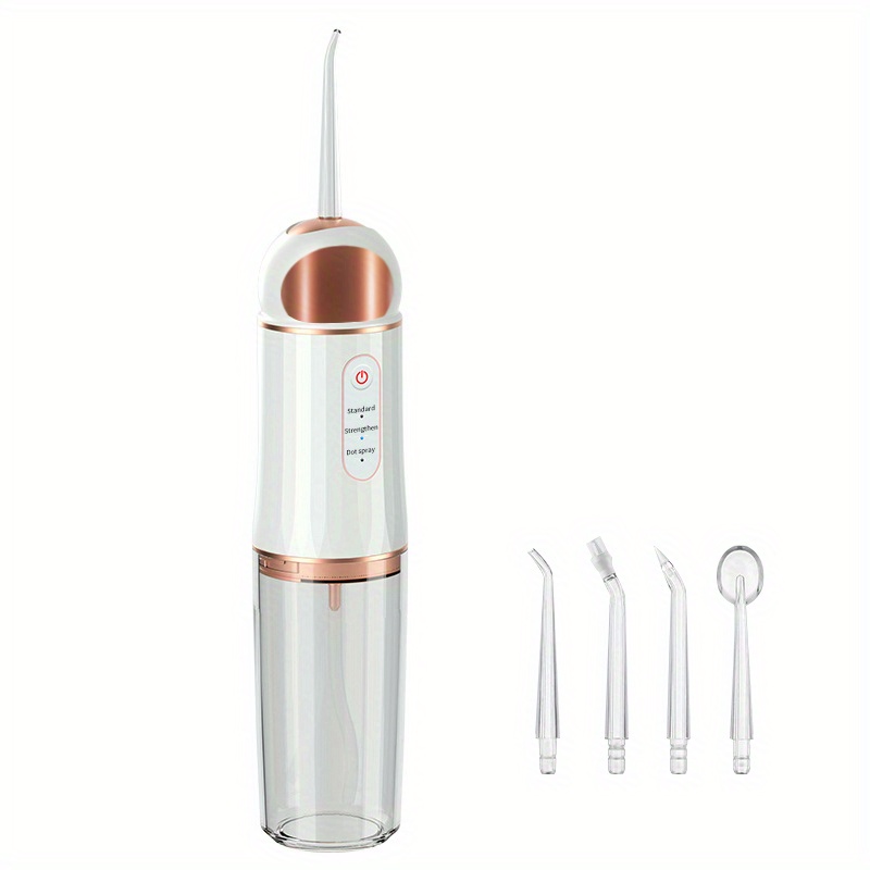 Rechargeable Water Flosser 4 Nozzles Portable Dental Oral - Temu