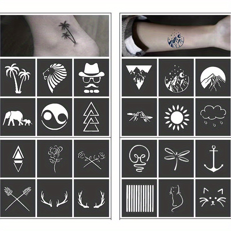 Tattoo Stencil Kit Reusable Airbrush Temporary Tattoos - Temu Australia