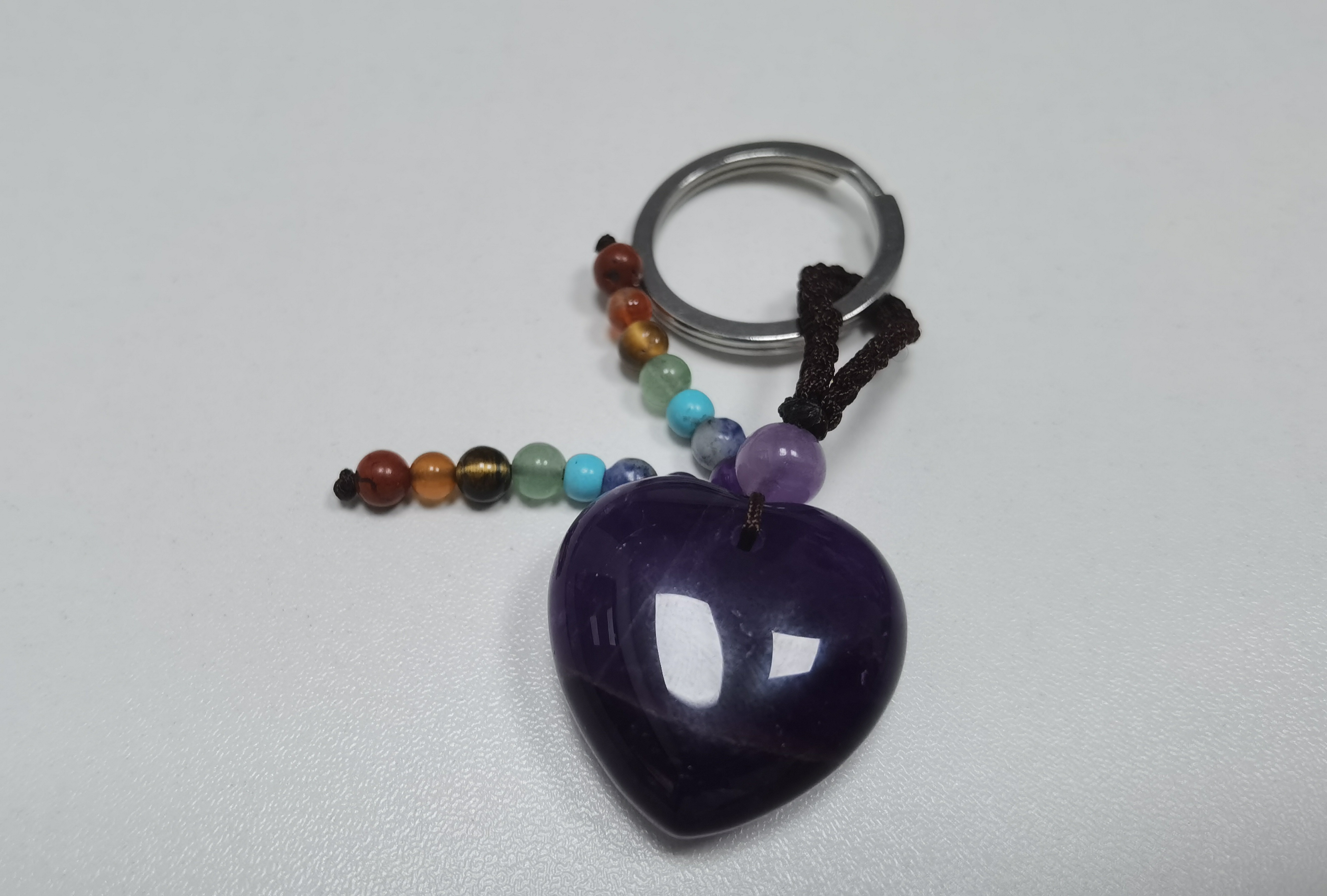 Heart Shaped Natural Stone Keychain Pendant Keychain For Men - Temu ...