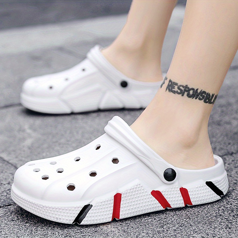 Mens Lightweight Comfy Clogs Hollow Out Non Slip Garden Shoes Summer ...